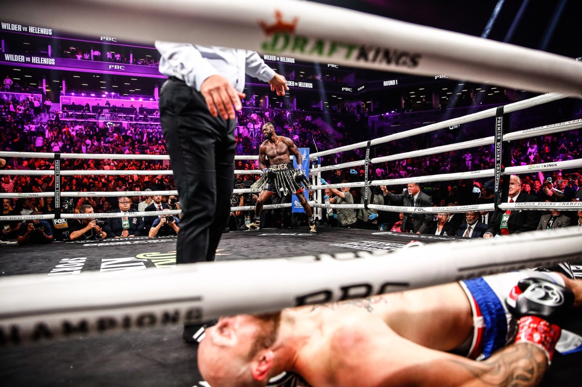 DEONTAY WILDER RETURNS IN GRAND FASHION WITH FIRST ROUND KNOCKOUT OVER ROBERT HELENIUS ...