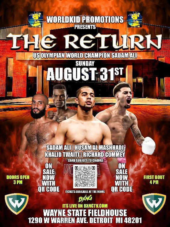 FORMER WORLD CHAMPION & U.S. OLYMPIAN SADAM ALI TO HEADLINE “THE RETURN ...